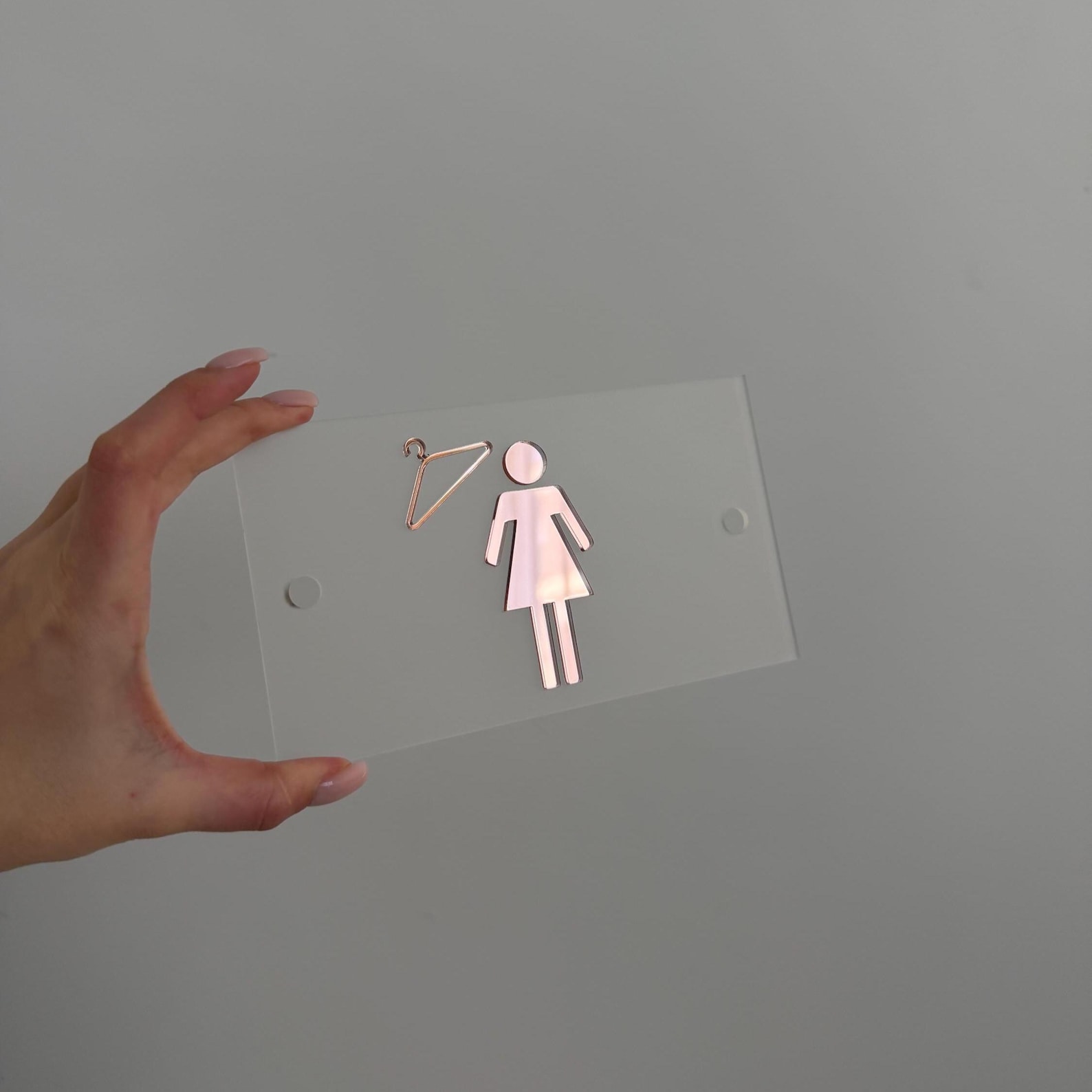 Modern Acrylic Restroom Door Sign for Office or Clinic, Staff Only Wall ...