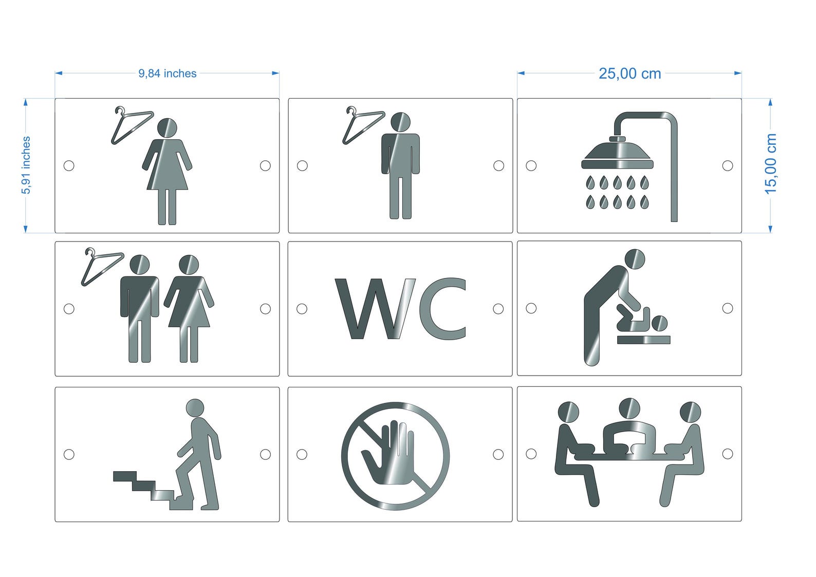 Modern Acrylic Staff Door Sign for Office or Clinic, Professional Wall ...