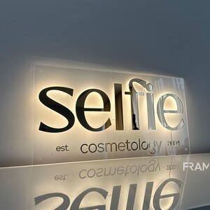 Acrylic Beauty Academy Sign, Illuminated Wall Sign for Salon or Studio ...