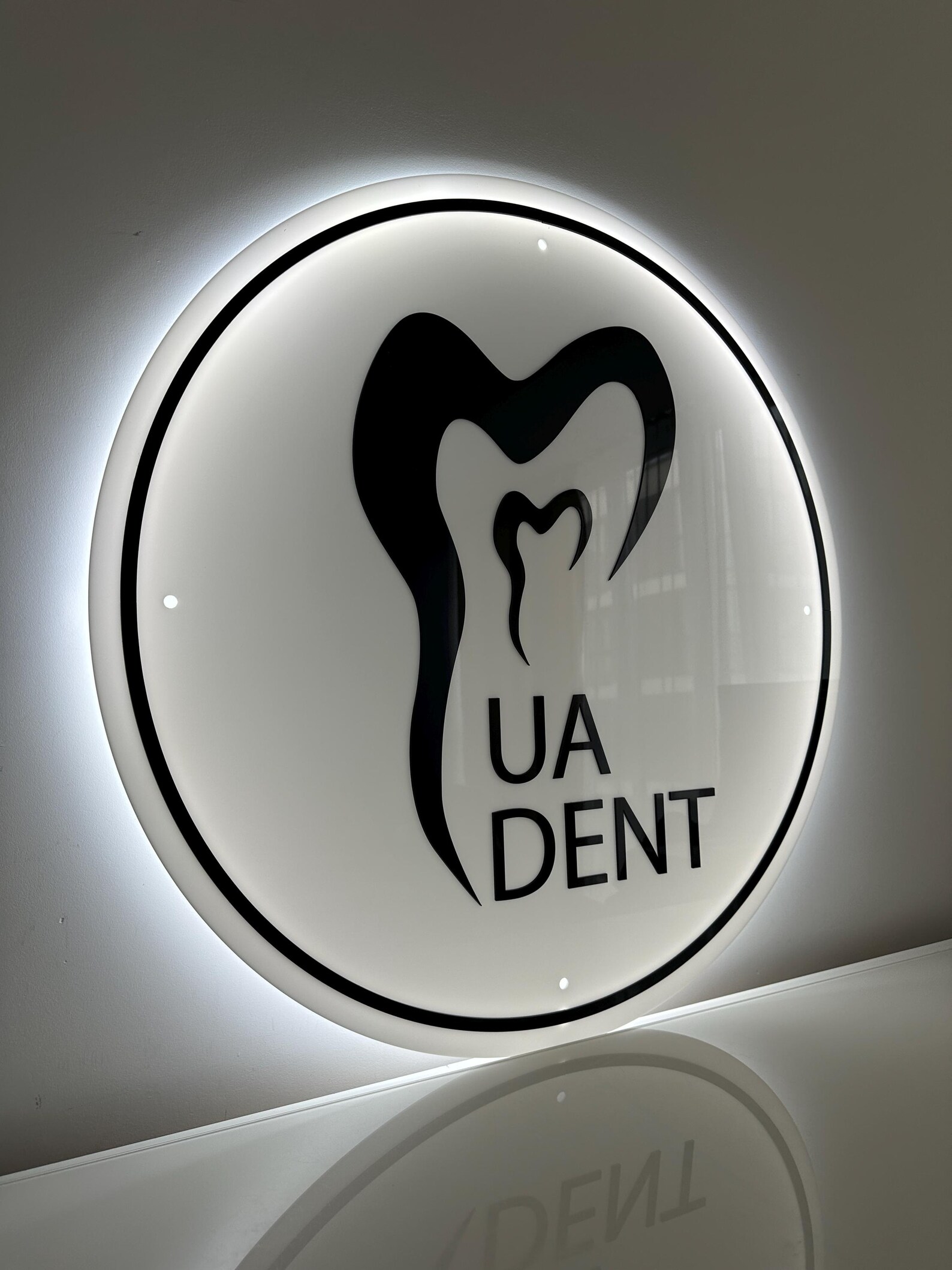 Custom LED Dental Office Sign, Personalized Acrylic Lighted Logo Wall ...