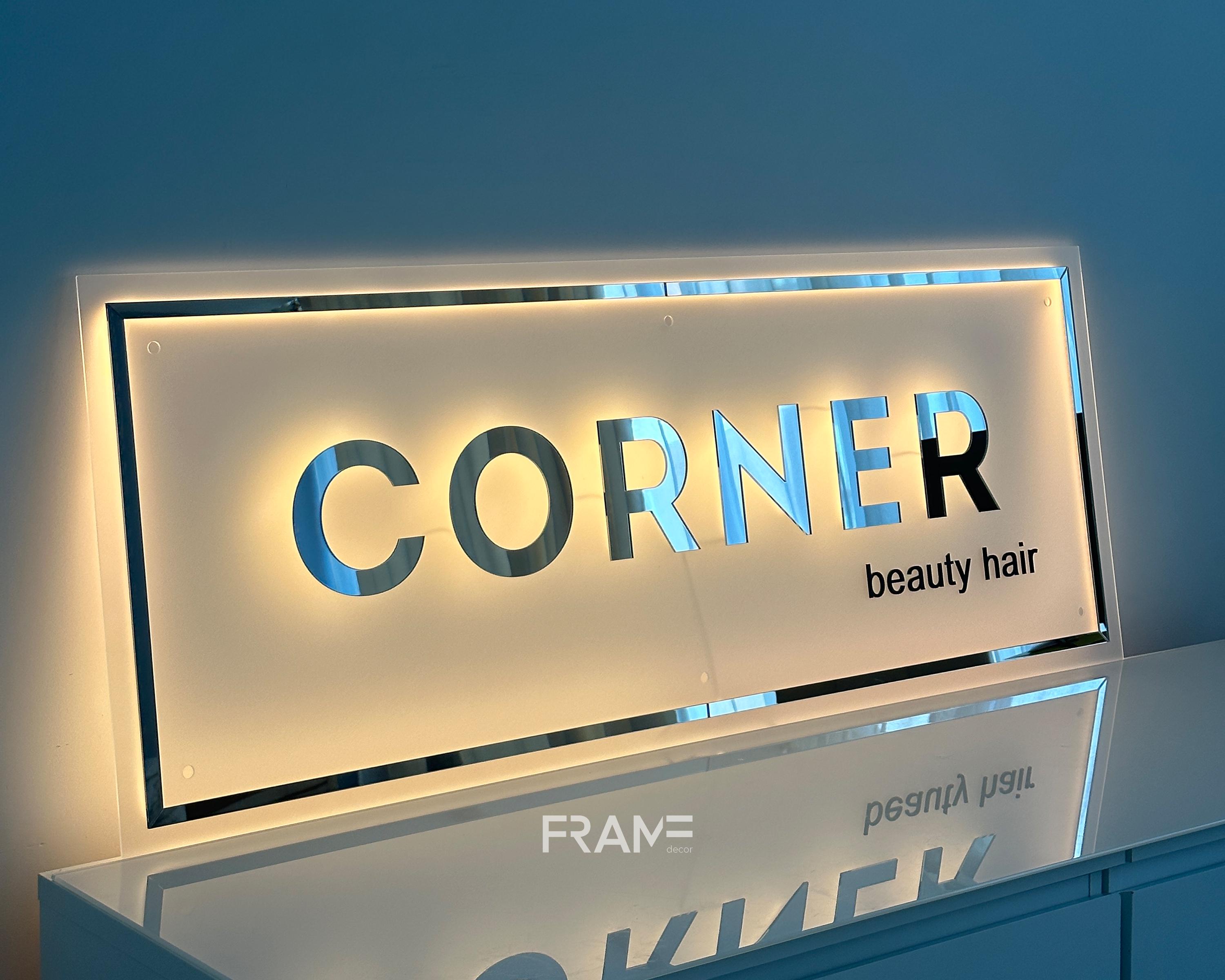 LED Backlit Logo Sign, Personalized Acrylic Wall Sign, Light up Office ...