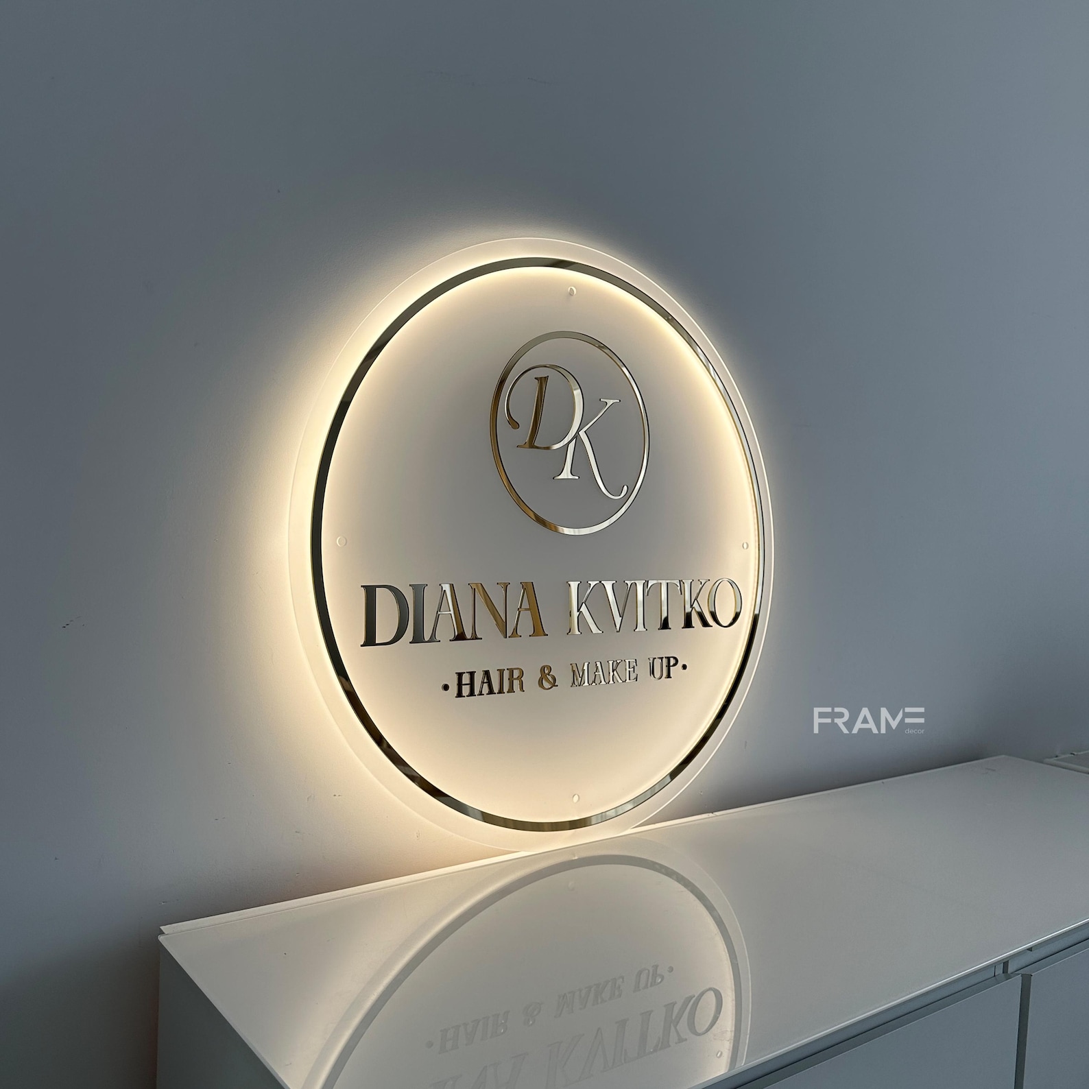Custom LED Backlit Acrylic Logo Sign for Beauty Salon, Spa or Lash ...