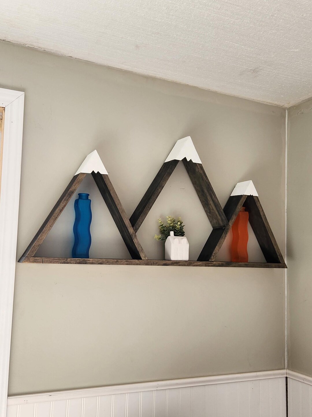Handcrafted Wooden Mountain Shelf - Etsy