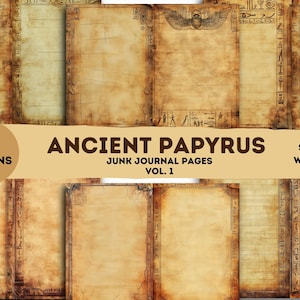 Ancient Papyrus Vol.1 Junk Journal Pages – Vintage Egyptian Paper, Aged ...
