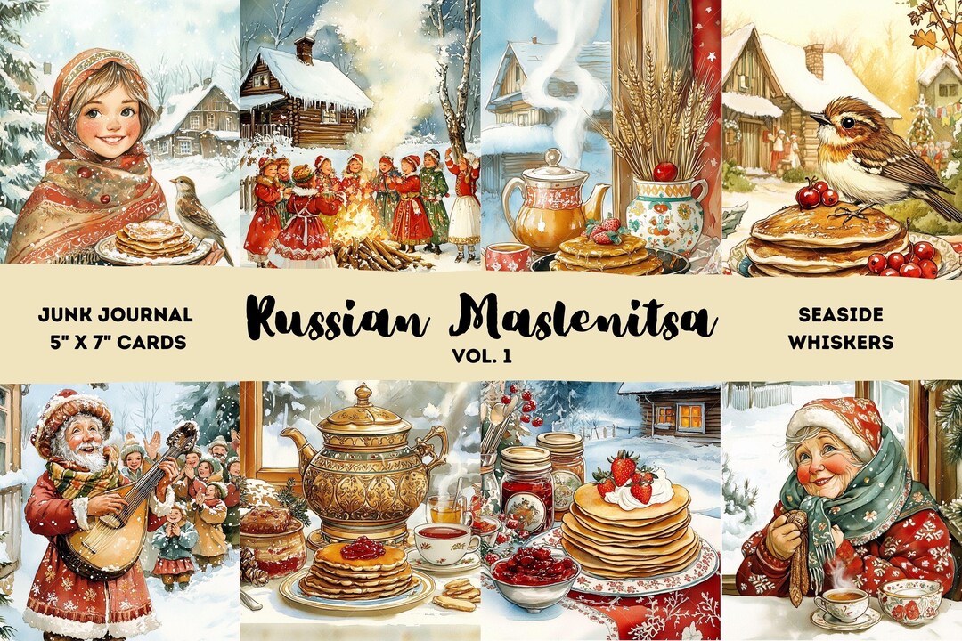 Russian Maslenitsa Vol.1 – Vintage Postcards for Junk Journal ...