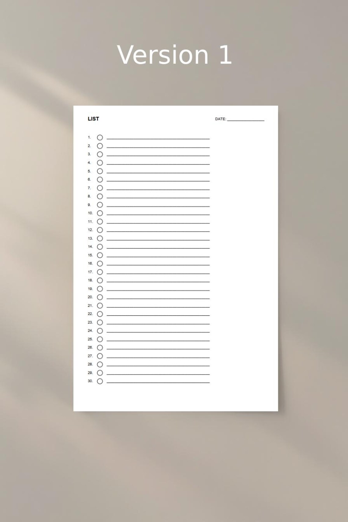 Printable Minimalist Checklist Bundle | Digital To-do List ...