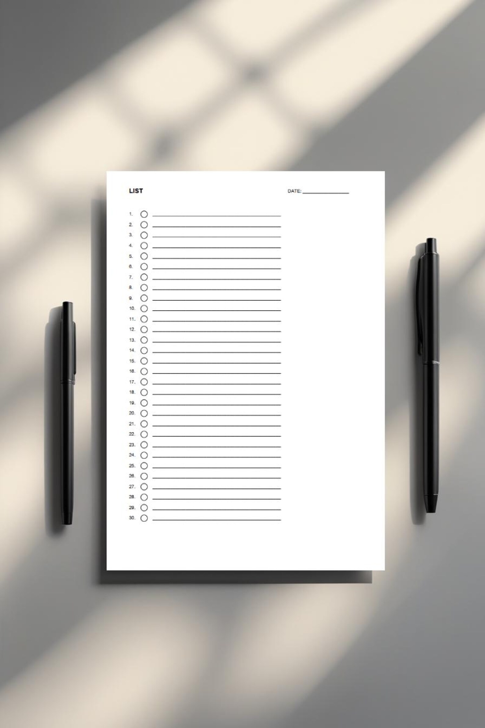 Printable Minimalist Checklist Bundle | Digital To-do List ...