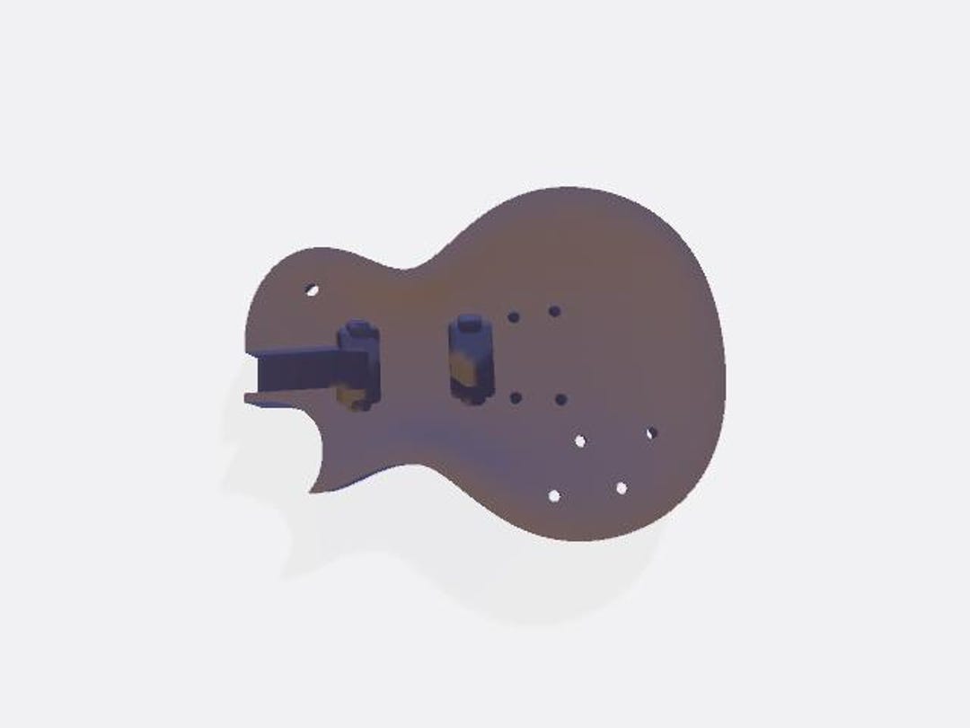 Left Handed Les Paul Guitar Solid Body SVG Files - Etsy