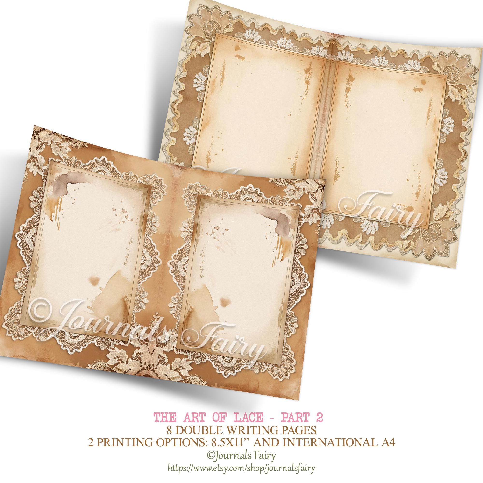Antique French Lace Journal Kit, the ART OF LACE Part 2, Lace Journal ...
