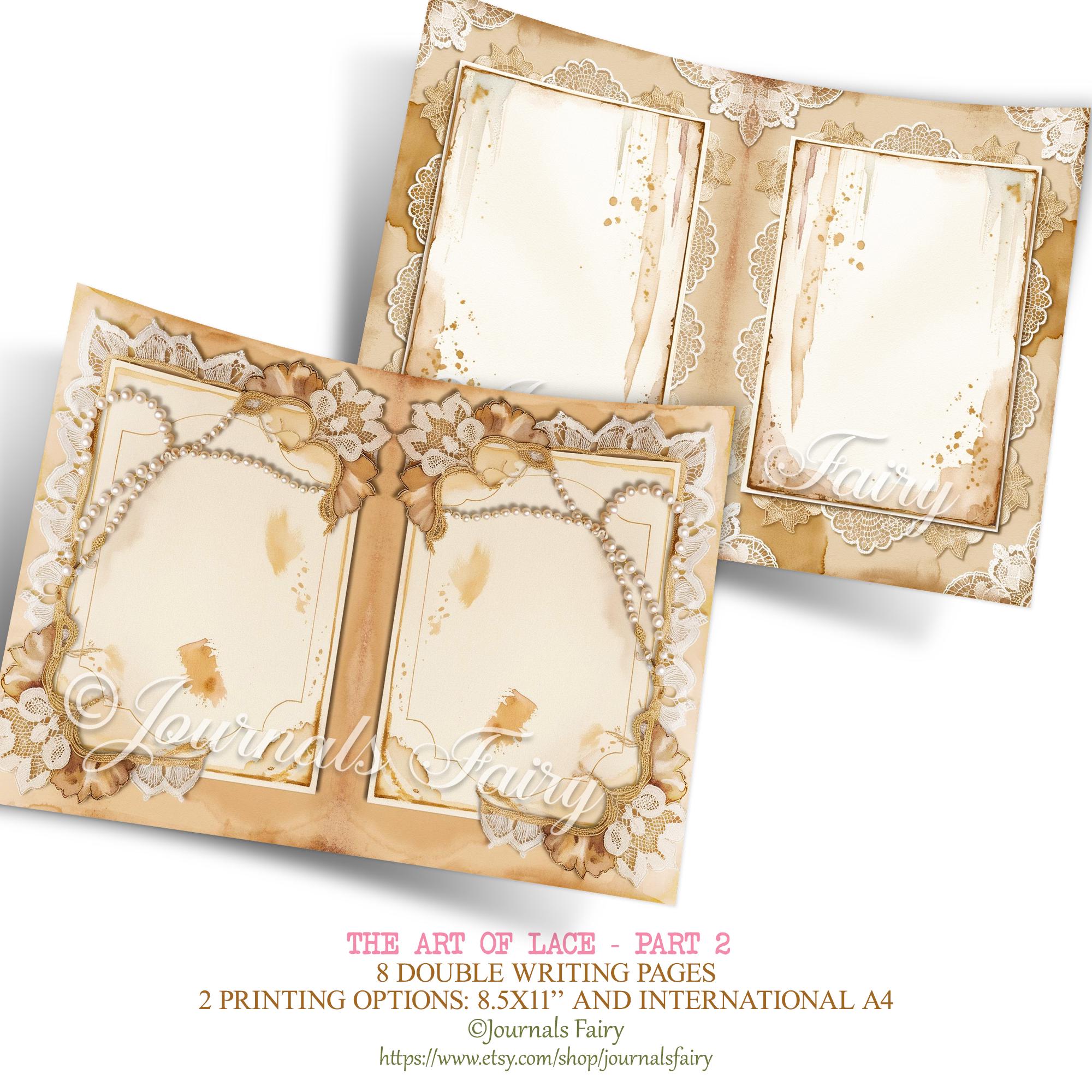 Antique French Lace Journal Kit, the ART OF LACE Part 2, Lace Journal ...