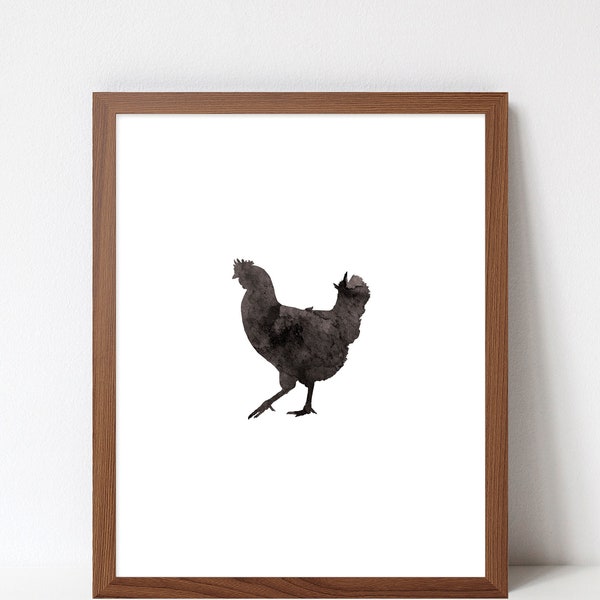 Black White Rooster - Etsy
