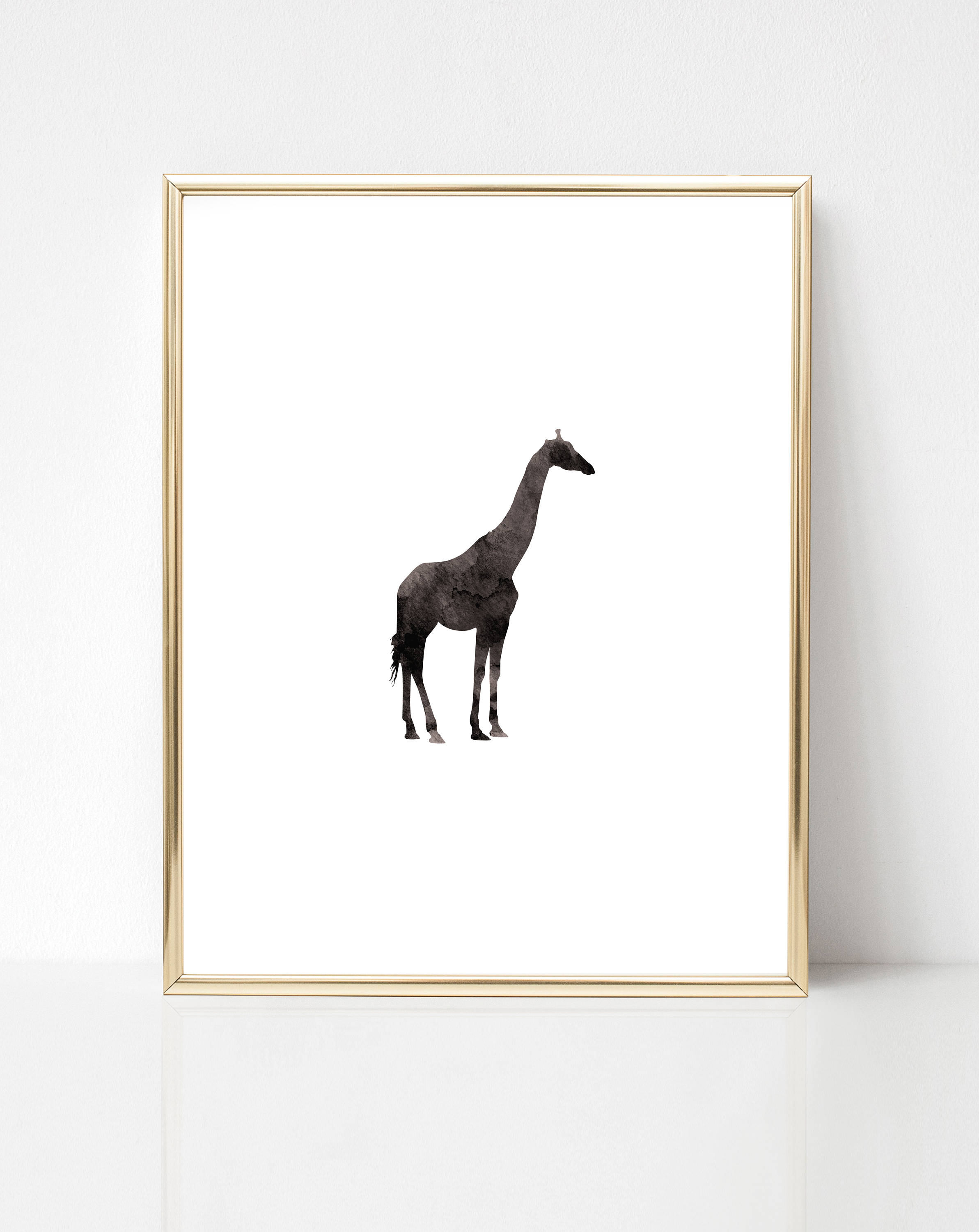Giraffe Ink Texture Print, Black and White PRINTABLE Nursery Art ...