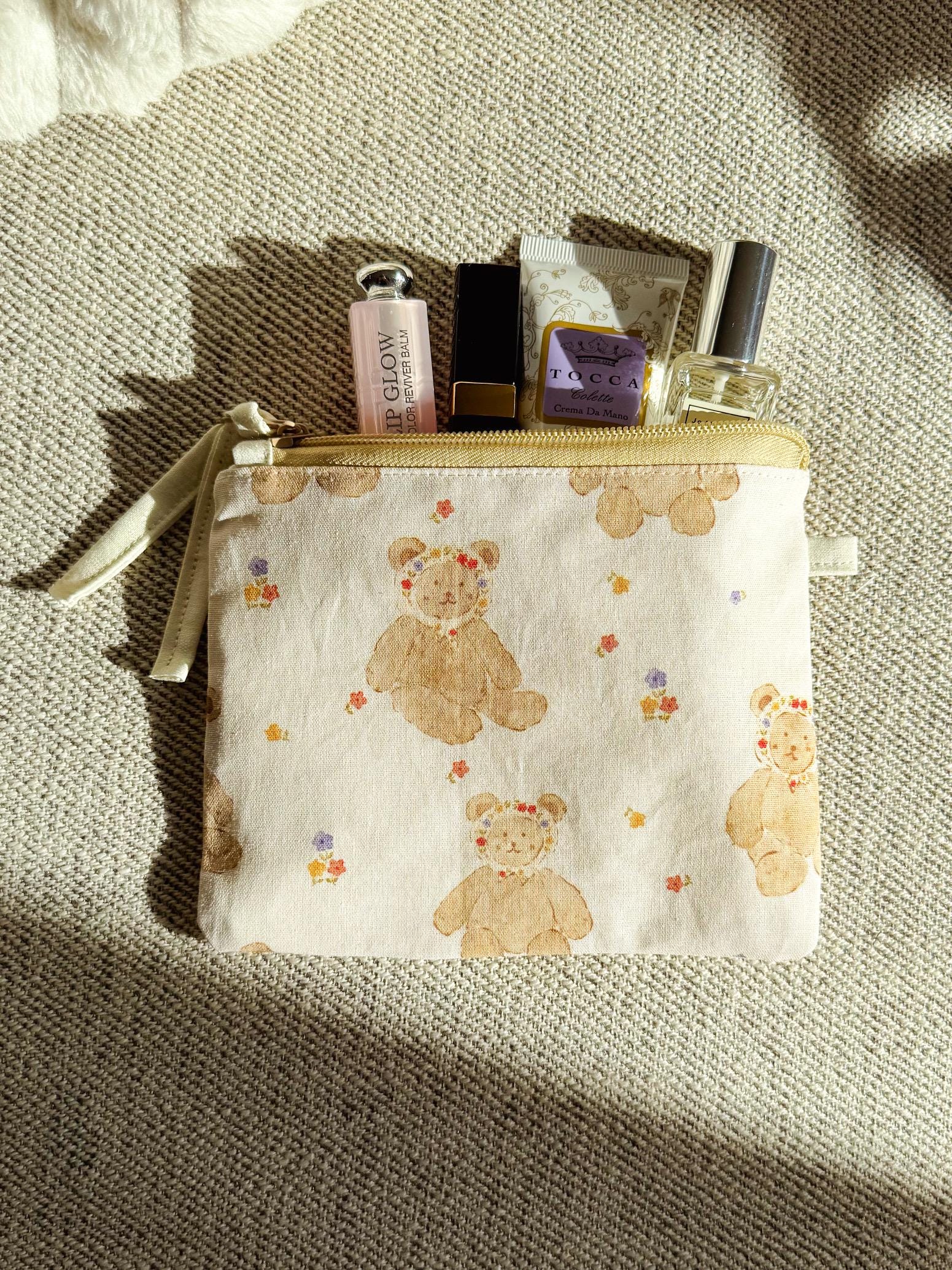 Teddy Bear Zipper Cosmetic Pouch/ Makeup Bag - Etsy