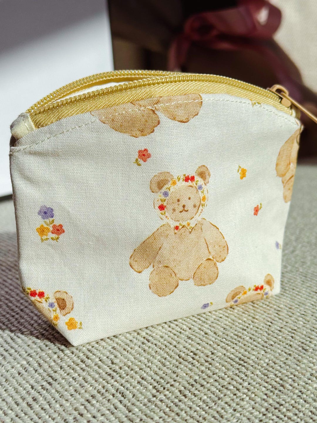 Teddy Bear Coin Pouch - Etsy