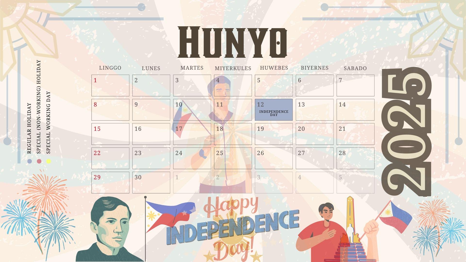 Printable Calendar 2025 filipino Inspired Kalendaryong Pinoy 2025 - Etsy
