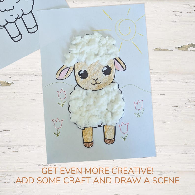 Printable Sheep Craft – Cut, Color & Glue Paper Activity for Kids | A4 ...