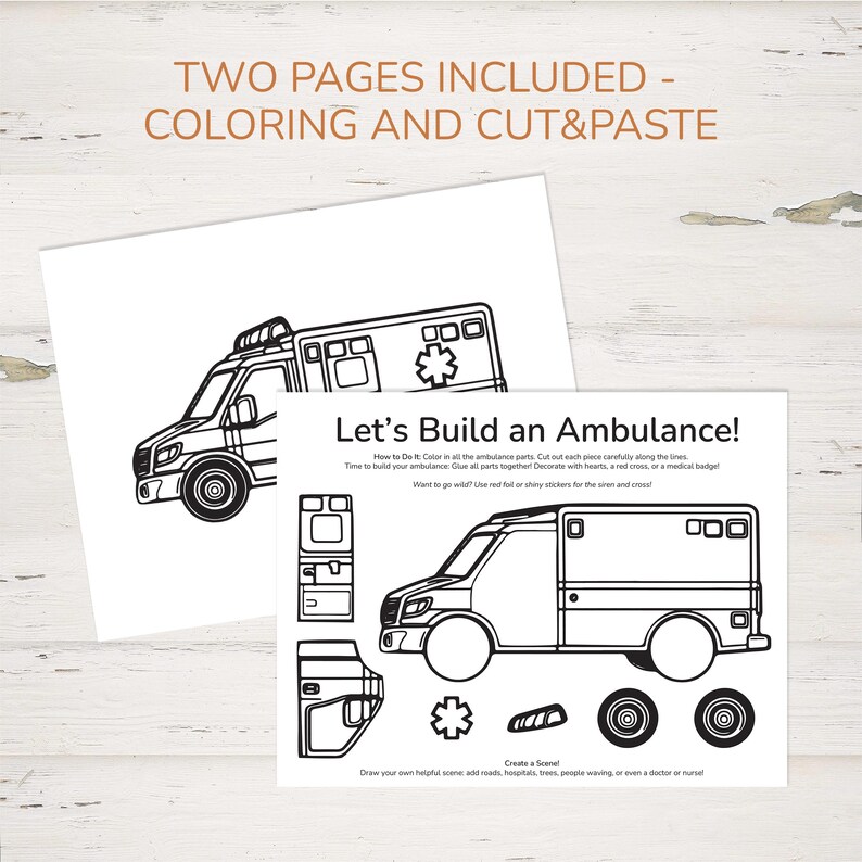 Rescue Vehicle Craft Bundle – Fire Truck, Police Car and Ambulance ...