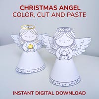 Printable Angel Gabriel Visits Mary Agamograph, Sunday School Nativity ...