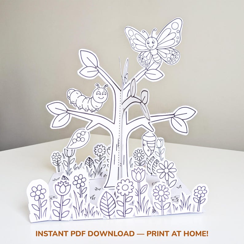 Butterfly Life Cycle Printable Diorama STEM Science Activity for Kids ...