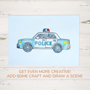 Printable Police Car Craft – Cut, Color and Glue Activity for Kids ...