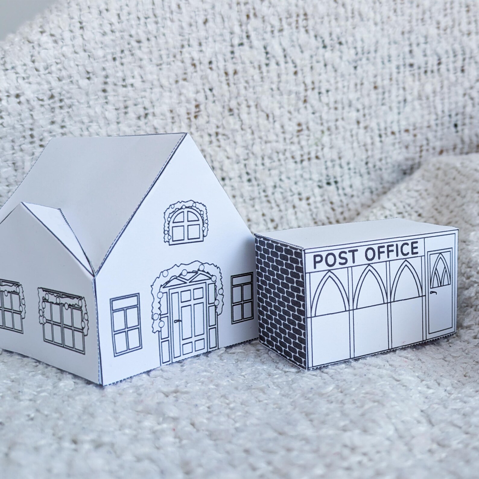 Printable Christmas Village Houses | DIY Paper Christmas Town | 8 ...