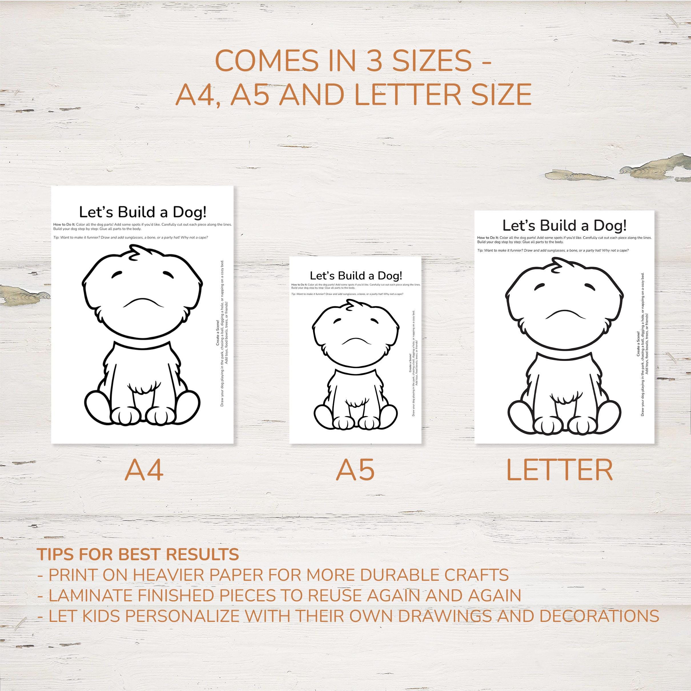 Printable Dog Craft | Color, Cut & Paste Activity for Kids | DIY Paper ...