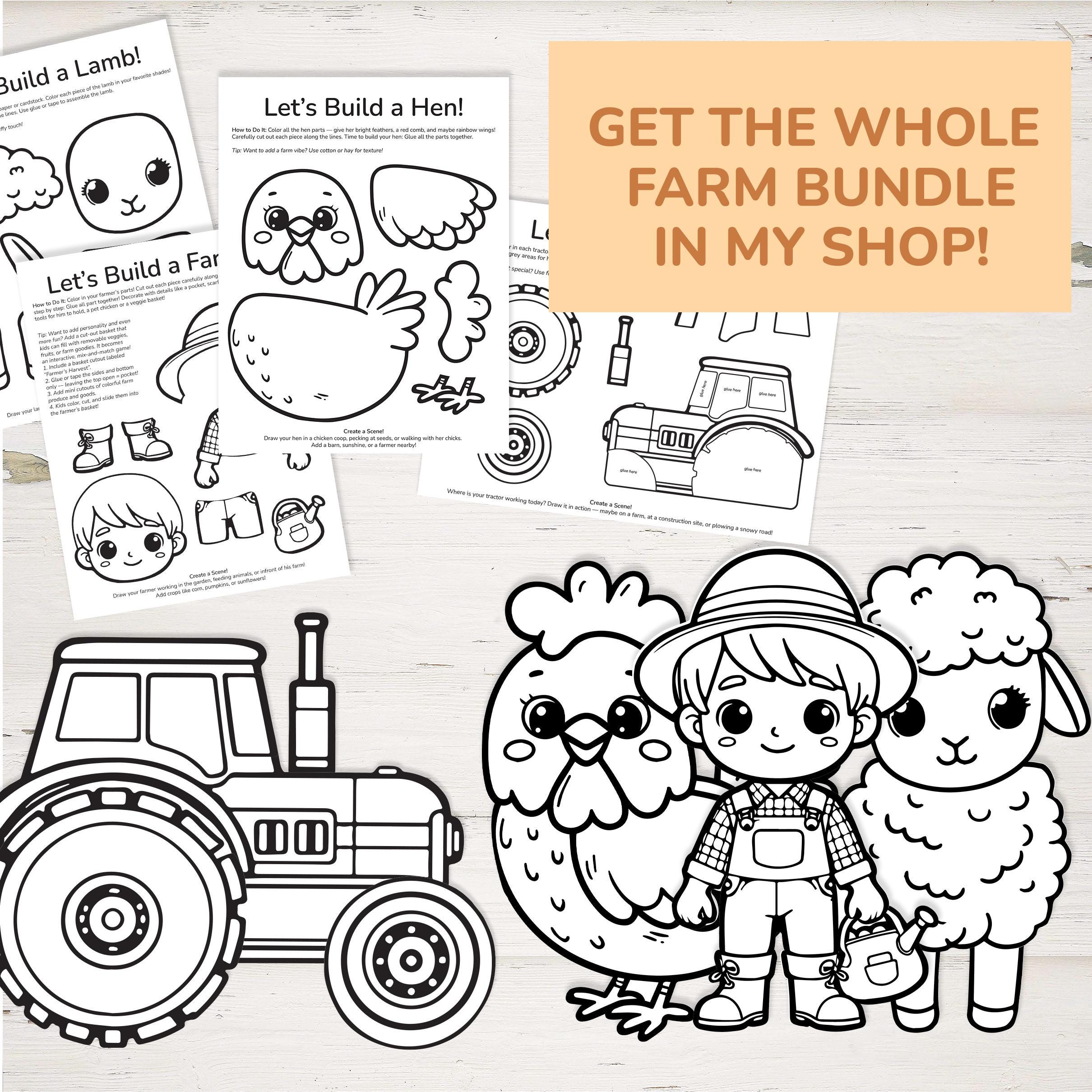 Sheep Craft Printable, Cut and Paste Farm Animal Activity for Kids ...
