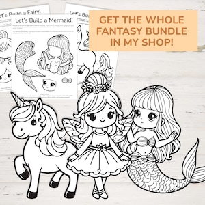 Printable Fairy Craft – Cut, Color & Glue Paper Activity for Kids | A4 ...