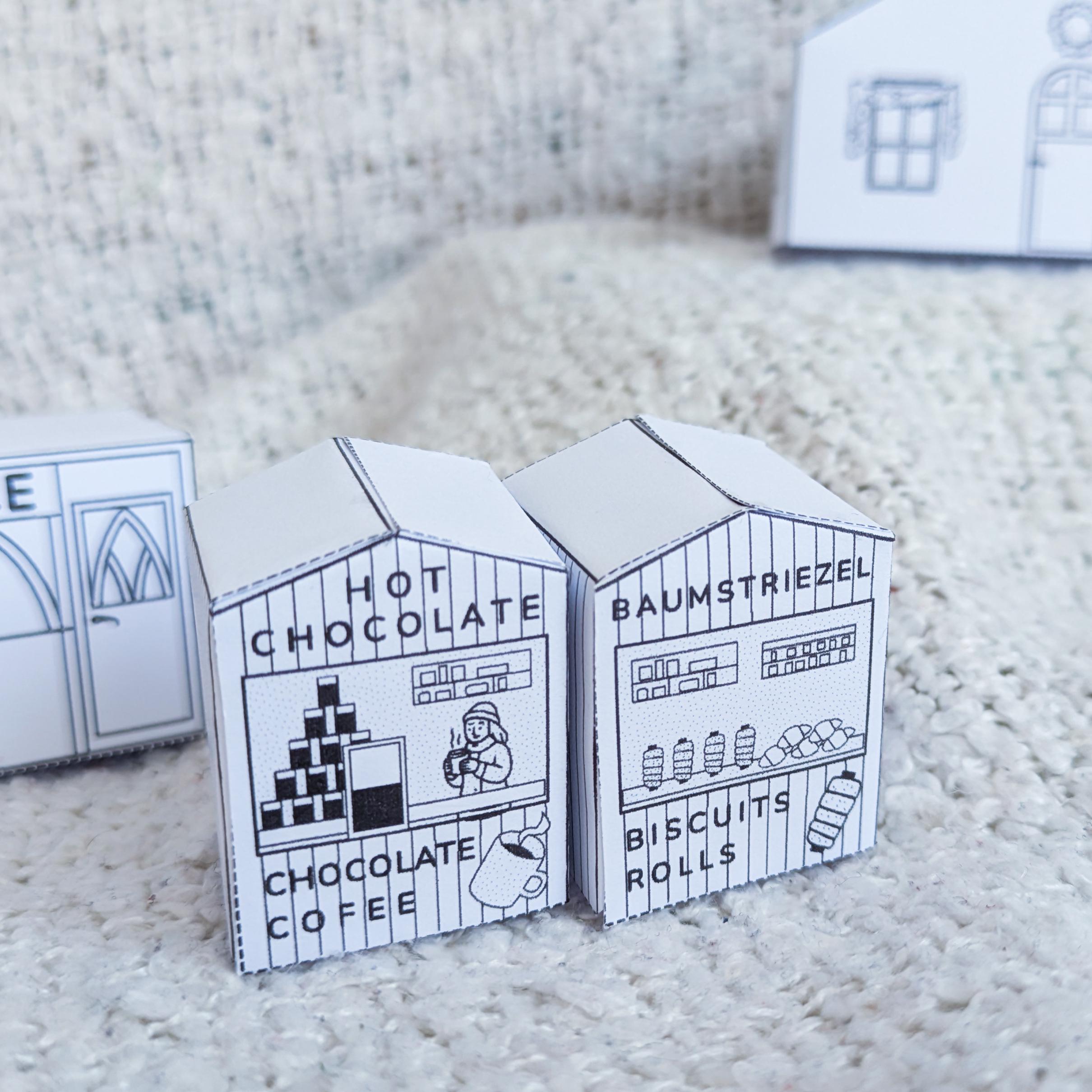 Printable Christmas Village Houses | DIY Paper Christmas Town | 8 ...