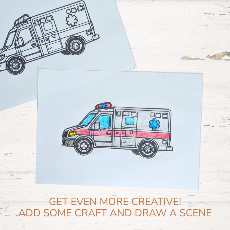 Rescue Vehicle Craft Bundle – Fire Truck, Police Car and Ambulance ...