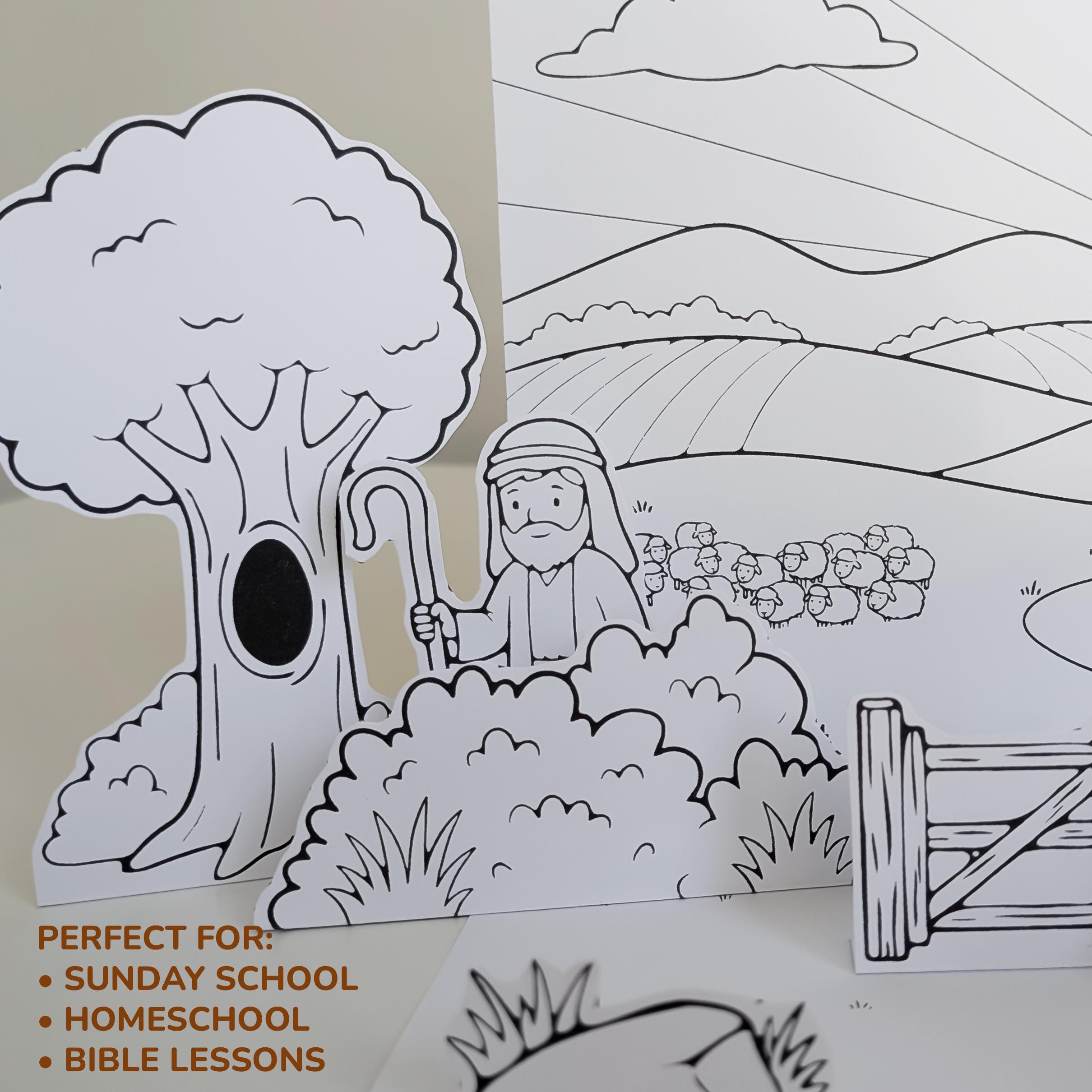 Lost Sheep Bible Craft for Kids | 3D Parable Diorama Printable | the ...