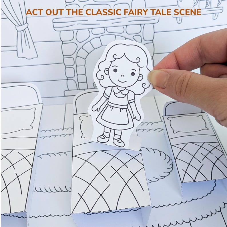 Goldilocks and the Three Bears Craft Printable | 3D Fairy Tale Diorama ...