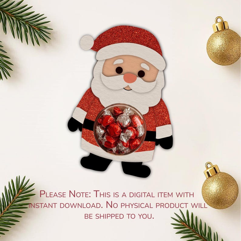 Christmas Candy Holder SVG Bundle | Santa, Elf, Snowman, Reindeer, Tree & Gingerbread SVG Cut ...