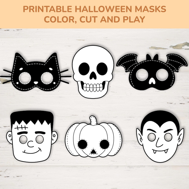 Halloween Masks Svg - Etsy