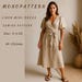 Linen Surplice Dress Sewing Pattern: Plus Size S-3XL (a4/letter ...