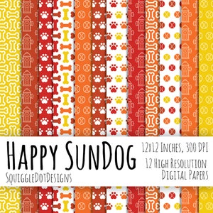 Dog Themed Digital Printable Paper for Cards, Crafts, Art and ...