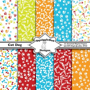 Digital Paper for Cards, Crafts, and Scrapbooking Printable Set of 10 ...