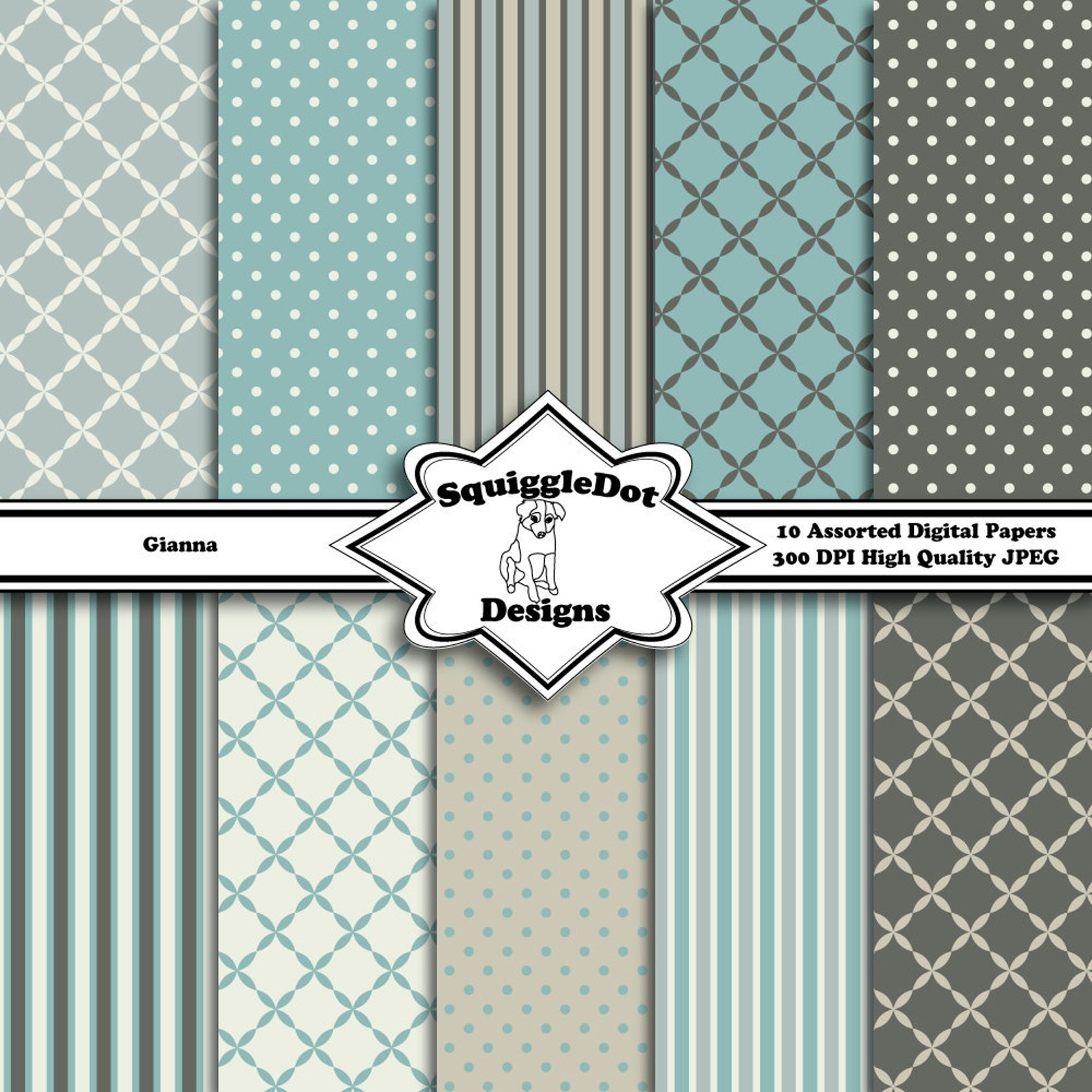 Digital Printable Paper for Cards, Crafts, Art and Scrapbooking Set of ...