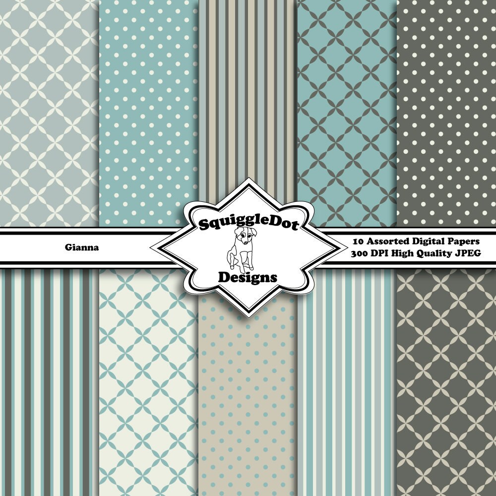 Digital Printable Paper for Cards, Crafts, Art and Scrapbooking Set of ...