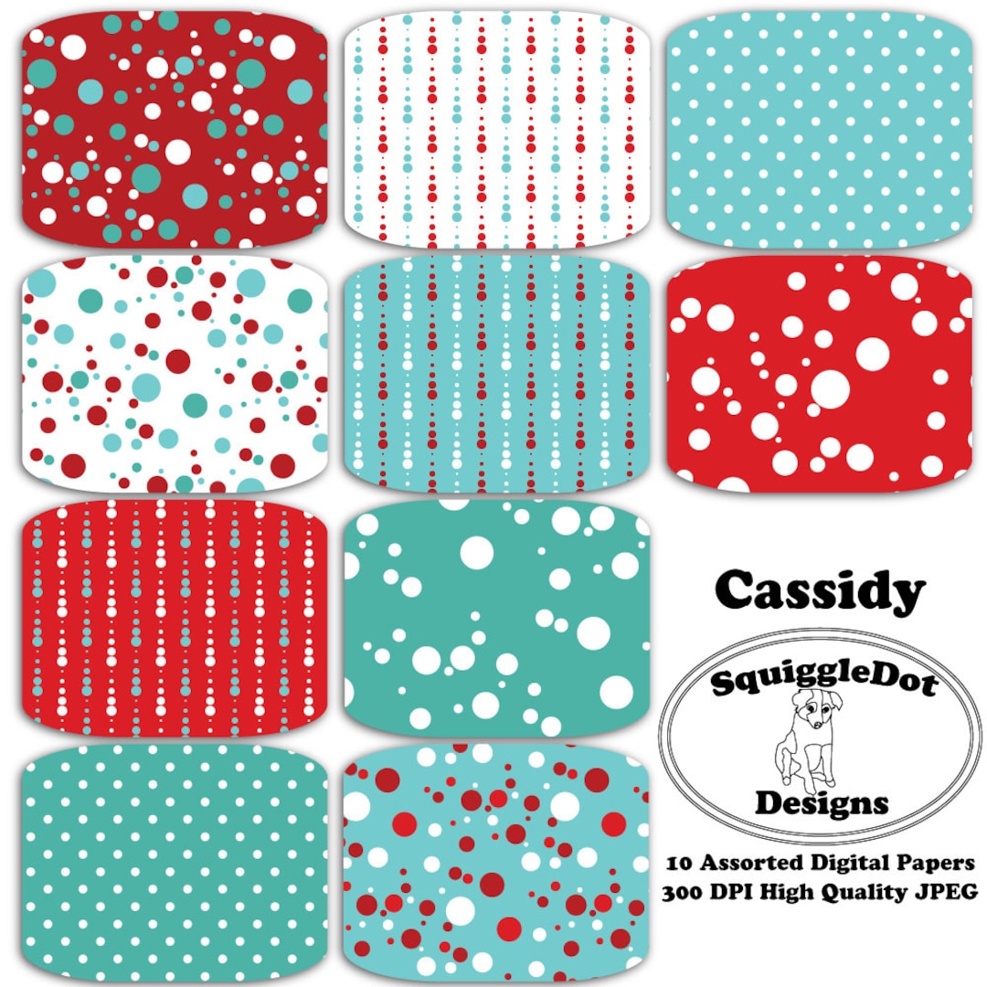 Digital Printable Paper for Cards, Crafts, Art and Scrapbooking Set of ...