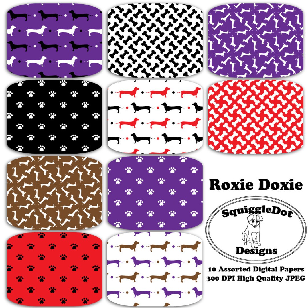 Digital Printable Paper for Cards, Crafts, Art and Scrapbooking Set of ...