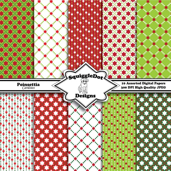 Digital Christmas Scrapbook Paper Designed for Cards Small | Etsy