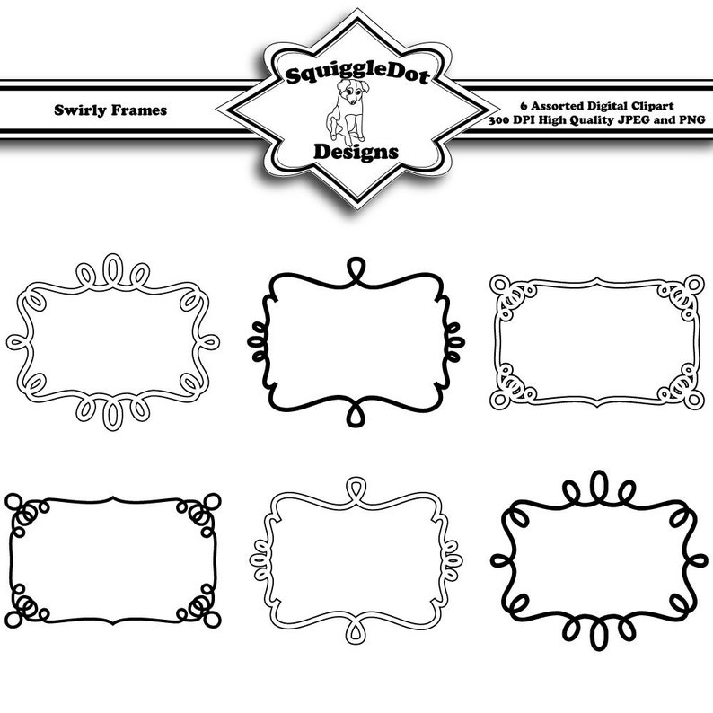 Printable Frame Clip Art for Digital Scrapbooking Embellishments for ...