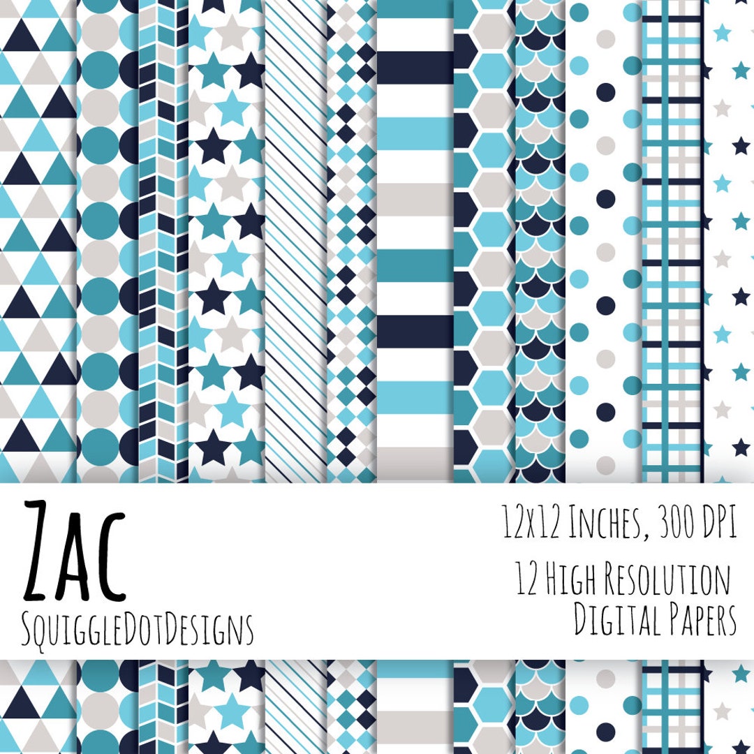 Digital Printable Paper for Cards, Crafts, Art and Scrapbooking Set of ...