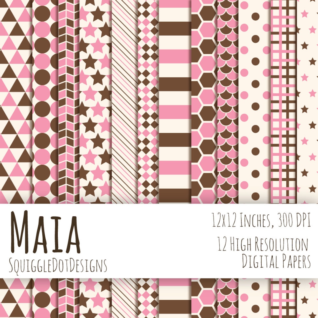 Digital Printable Paper for Cards, Crafts, Art and Scrapbooking Set of ...