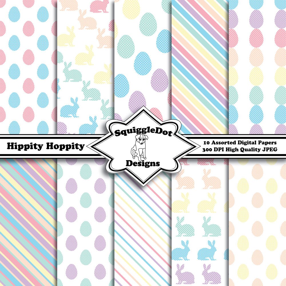 Digital Printable Easter Scrapbook Paper for Cards Crafts | Etsy