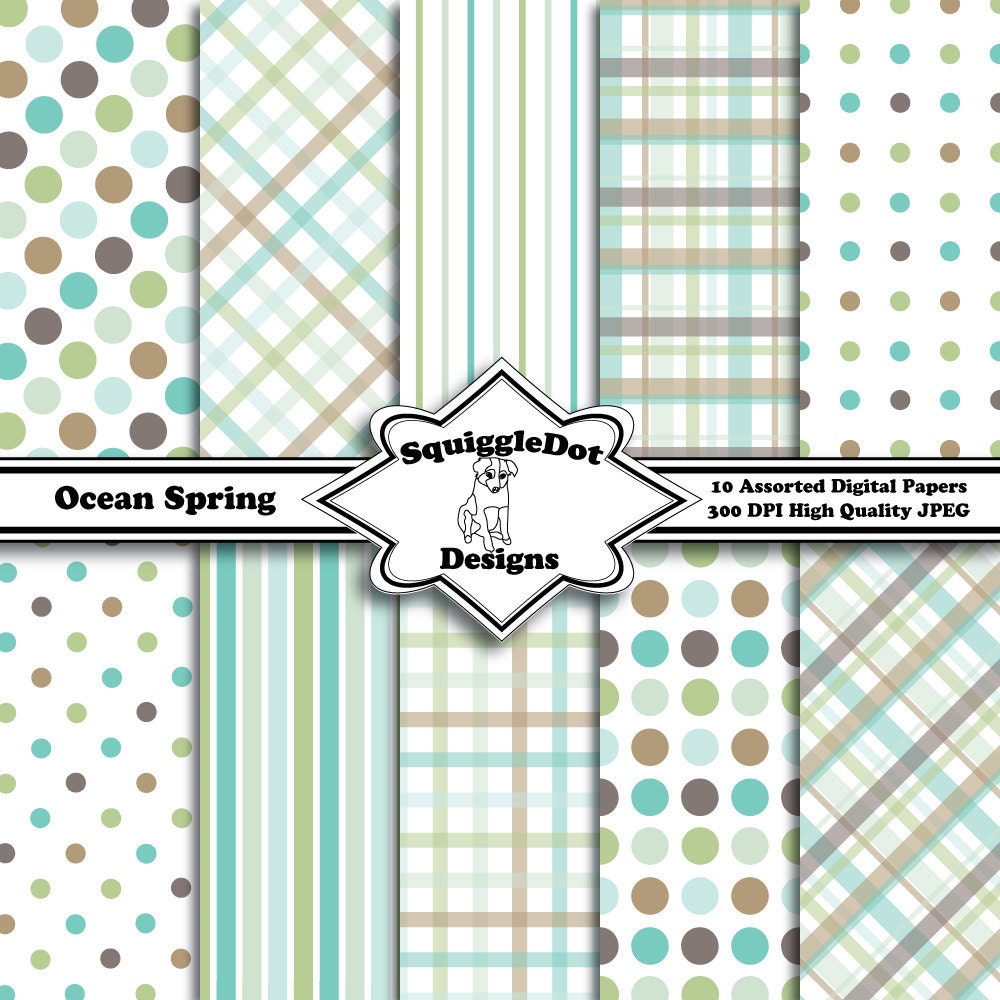Digital Printable Scrapbook Paper for Cards, Crafts, Baby Showers and ...