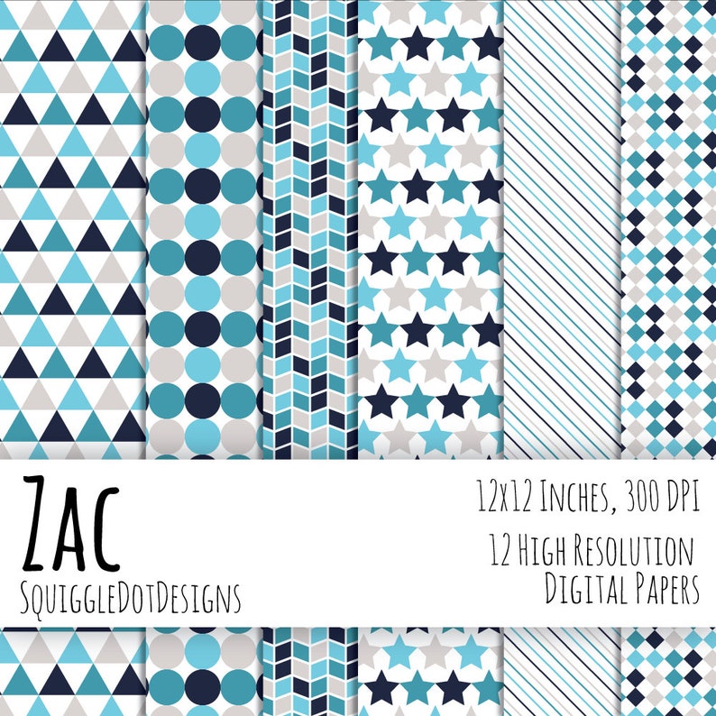 Digital Printable Paper for Cards, Crafts, Art and Scrapbooking Set of ...