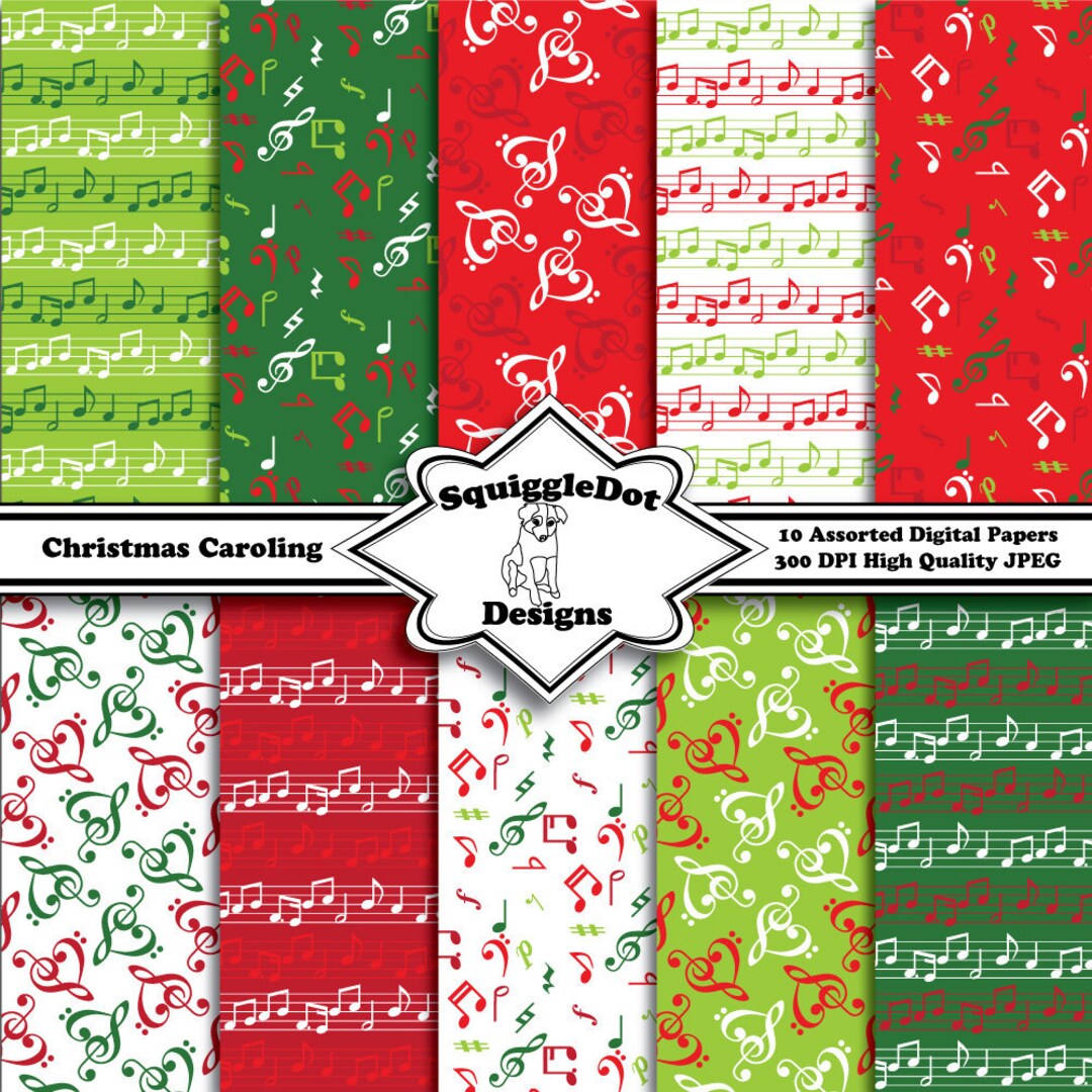 Printable Christmas Digital Scrapbook Paper for Cards, Crafts, Art and ...