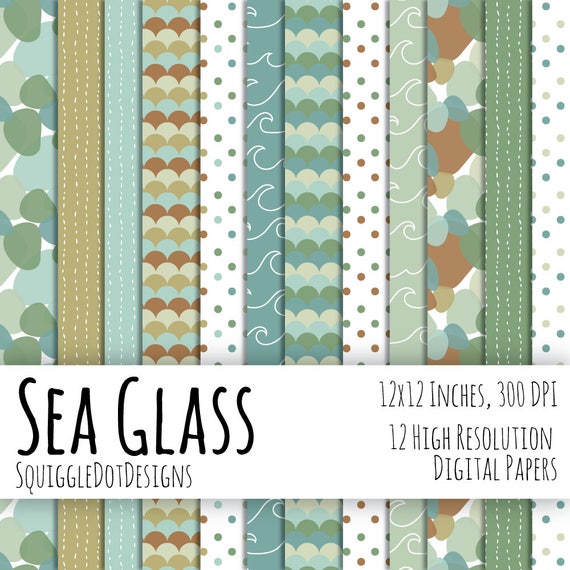 Ocean Theme Digital Printable Paper for Cards Crafts Art and | Etsy